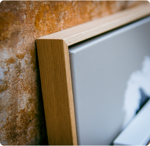 Printumo | Premium Framed Canvas Print: Oak, Black & White